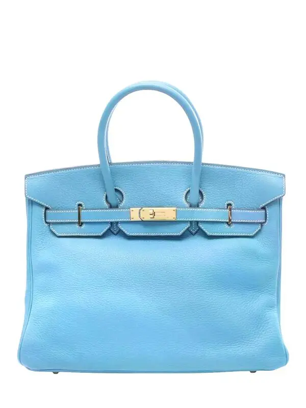 Hermès 1998 Birkin 35 Handbag - Blue