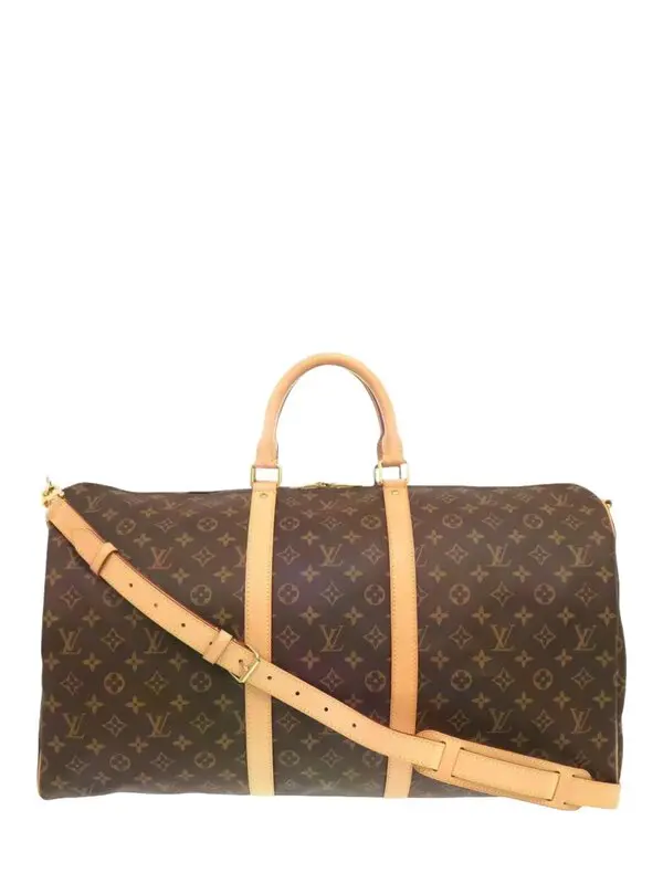 LOUIS VUITTON Keepall Bandouliere 55 Travel Bag - Brown