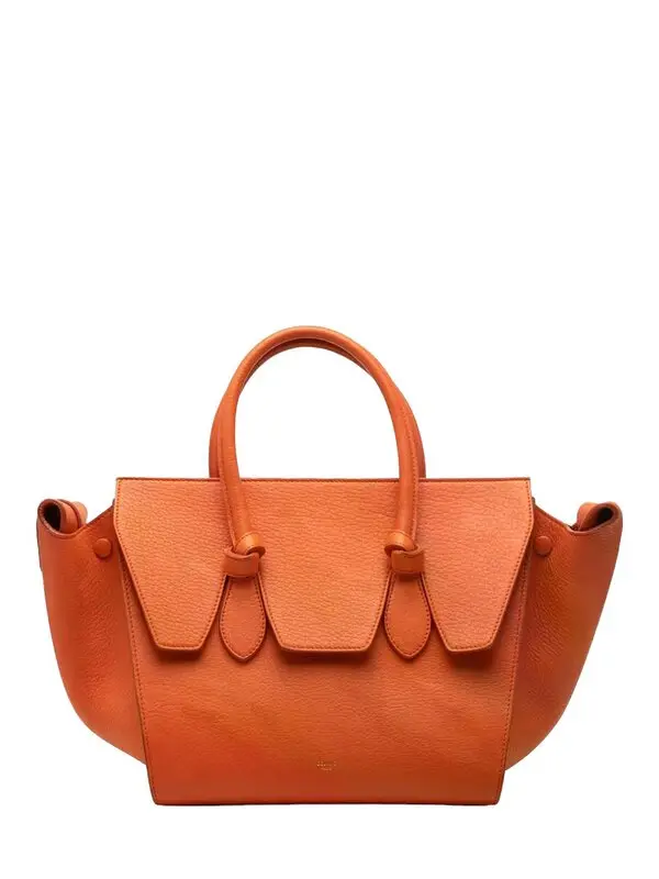 Celine 2014 Small Grained Calfskin Tie Knot Handbag - Orange