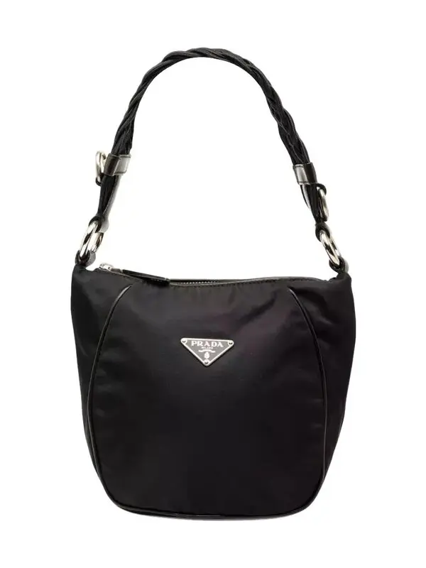 Prada 2013-2025 Tessuto Braided Handbag - Black
