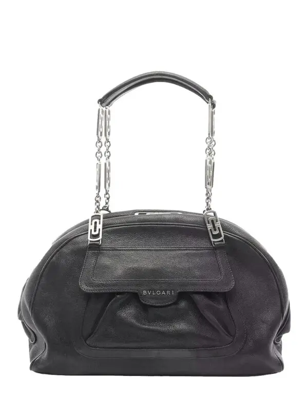 BVLGARI 2010-2026 Leather Parentesi Bowling Shoulder Bag - Black