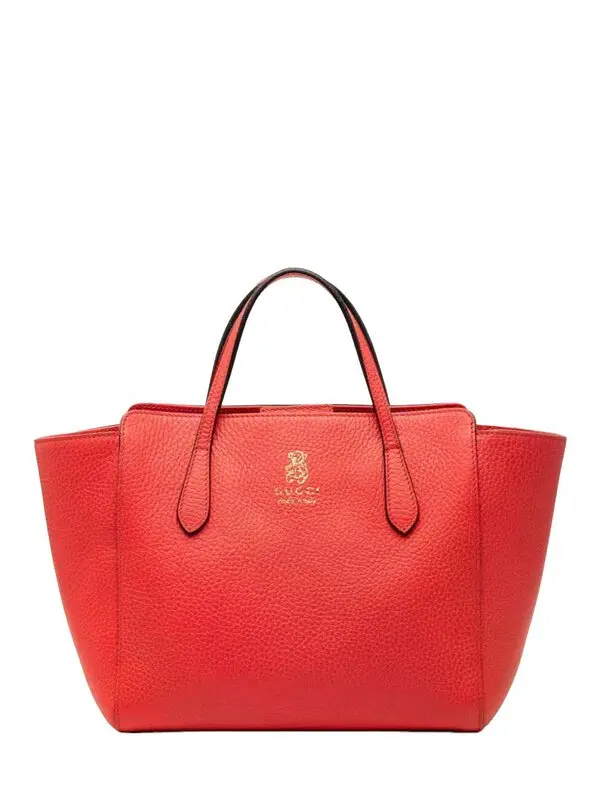 Gucci Mini Leather Swing Handbag - Red