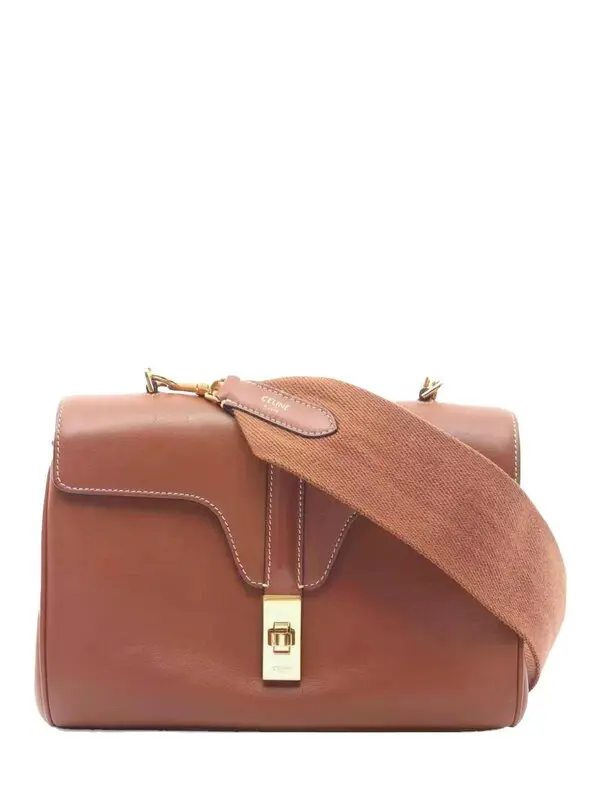 Celine 2010-2026 Teen Smooth Calfskin Soft 16 Crossbody Bag - Brown
