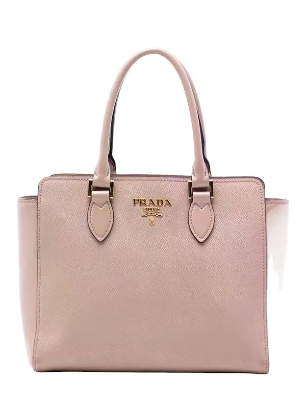 Prada Saffiano Lux Open Convertible Tote - Brown