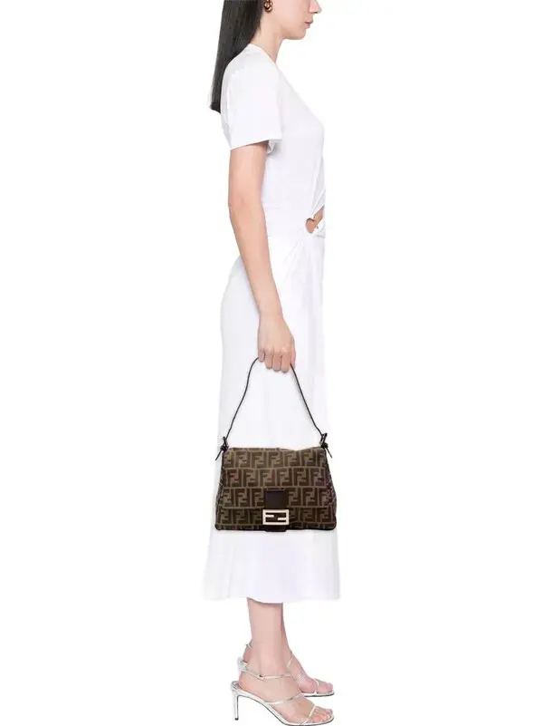 Fendi Zucca Canvas Mamma Forever Shoulder Bag - Brown