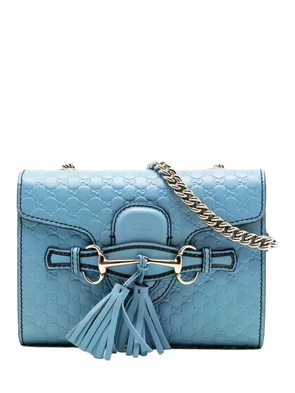 Gucci Mini Microissima Emily Crossbody Bag - Blue