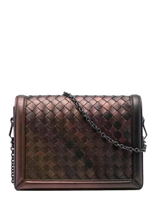 Bottega Veneta Nappa Intrecciato Montebello Crossbody Bag - Brown