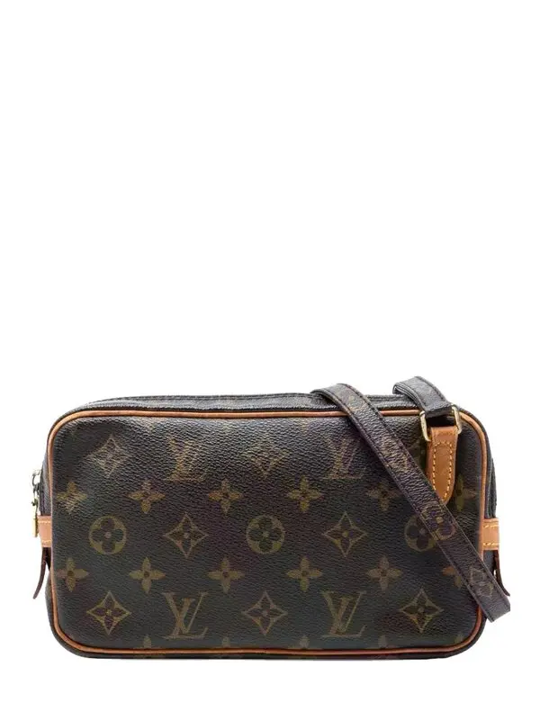 LOUIS VUITTON 2002 Monogram Pochette Marly Bandouliere - Brown