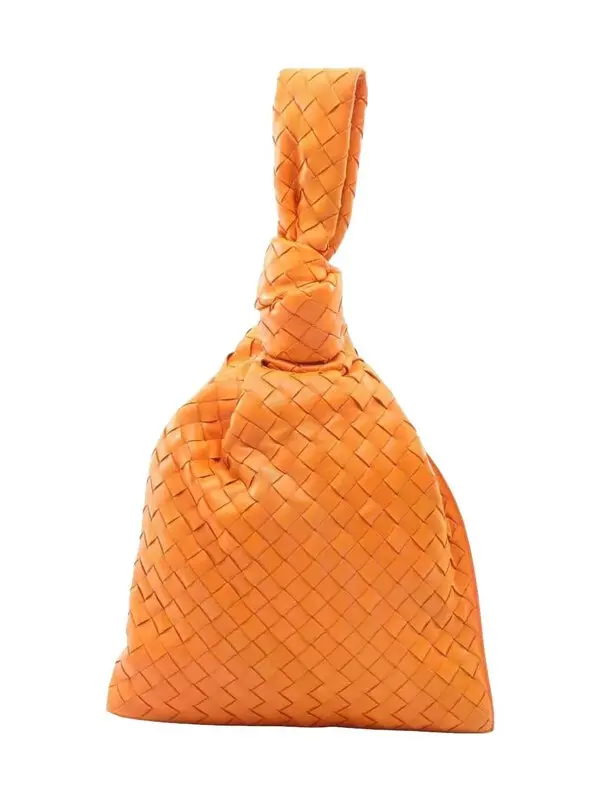 Bottega Veneta Nappa Intrecciato Bv Twist Handbag - Orange