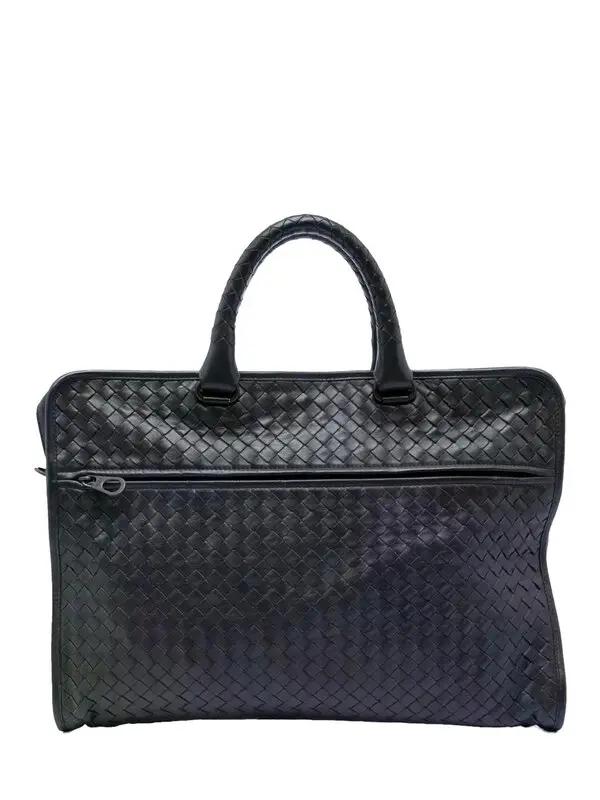 Bottega Veneta Nappa Intrecciato Briefcase Business Bag - Black