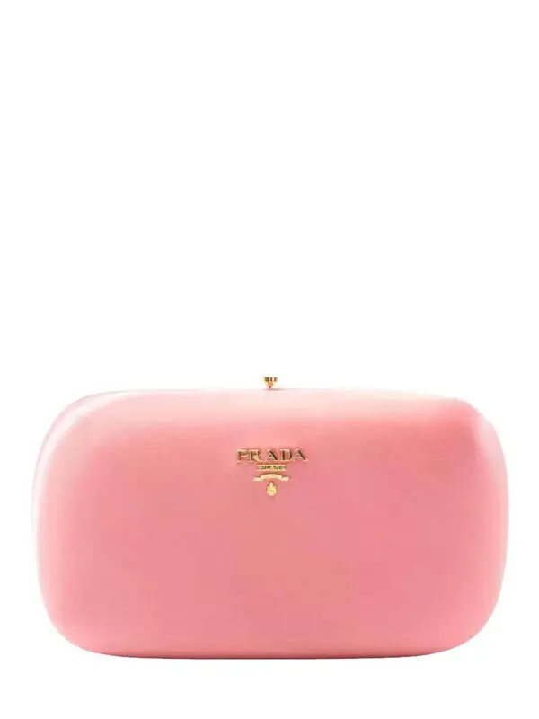 Prada 2010-2026 Raso Minaudiere Clutch Bag - Pink