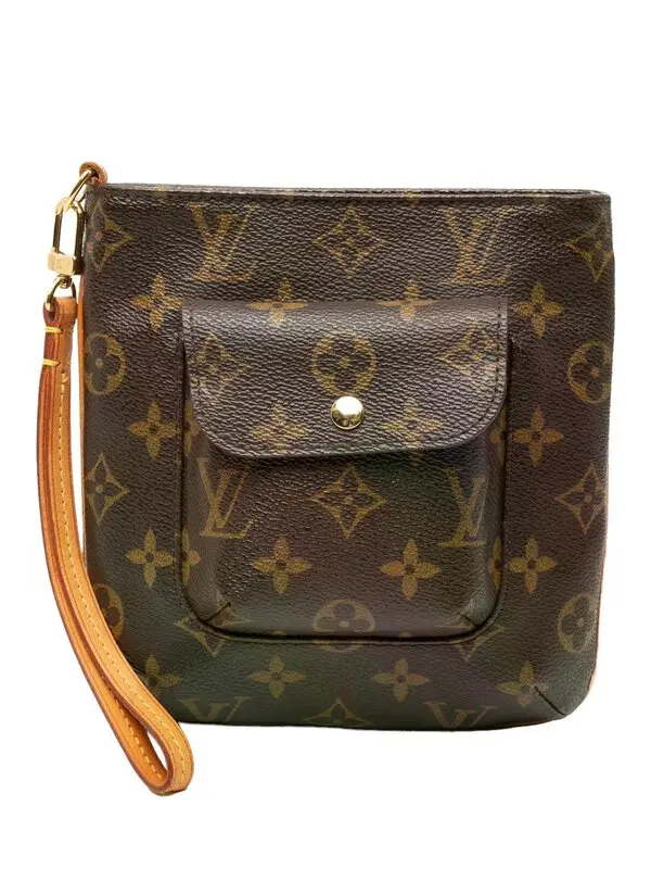 LOUIS VUITTON 2009 Monogram Partition Clutch - Brown