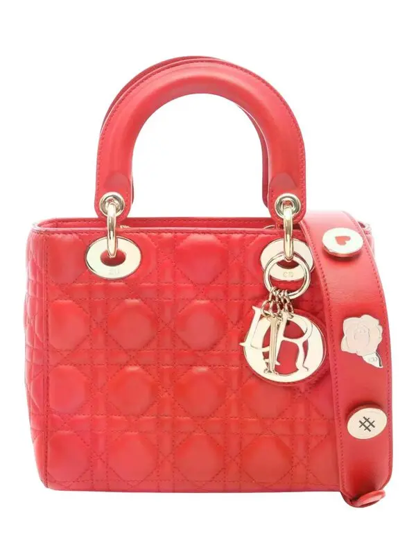 Dior Small Calfskin Cannage My Abcdior Lady Satchel - Red