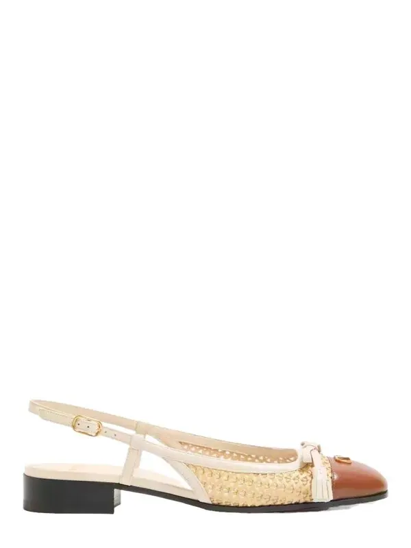 Valentino Garavani Valet Du Roi Slingback Ballerinas - Neutrals