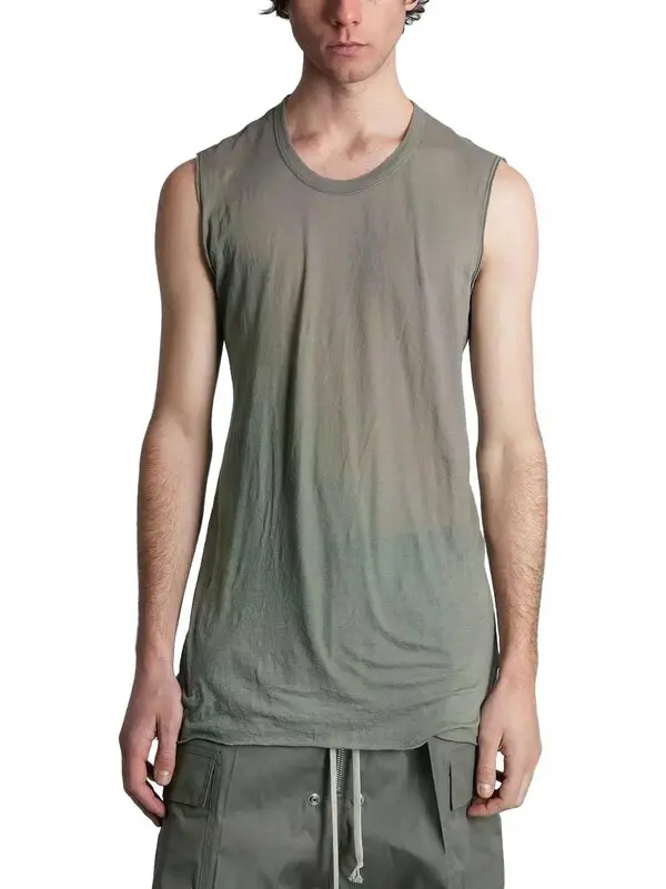 Rick Owens Raw-edge Ribbed-trim Vest - Green
