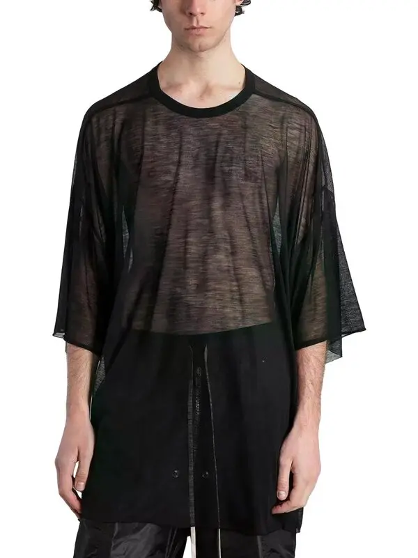 Rick Owens Oversized Wool T-shirt - Black