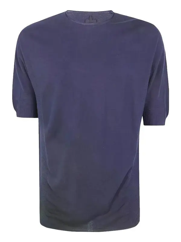 MD75 Ribbed-trim T-shirt - Blue