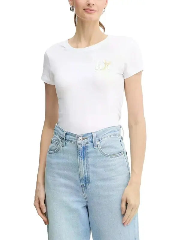Armani Exchange Logo-plaque Short-sleeve T-shirt - White