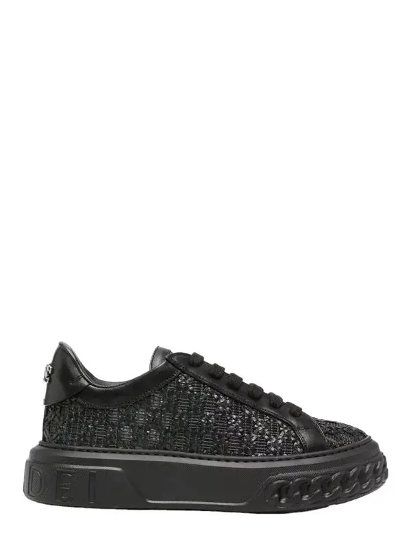 Casadei Lace-up Platform Sneakers - Black