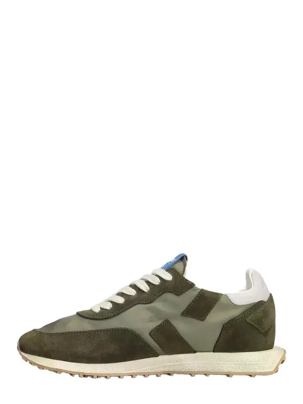 GHOUD VENICE Rush Bicolor Suede-panelled Sneakers - Green