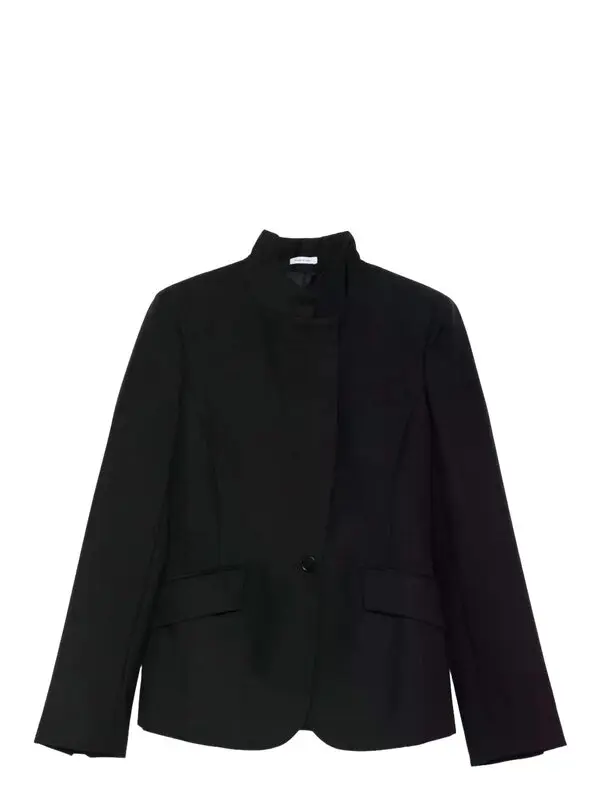 Alexander McQueen High-neck Single-button Jacket - Black