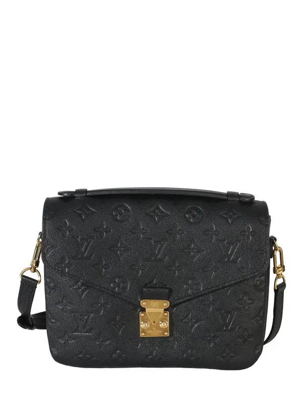 LOUIS VUITTON Monogram Empreinte Pochette Metis - Black
