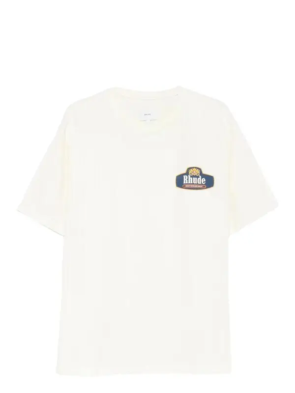 Rhude Logo-print T-shirt - Neutrals