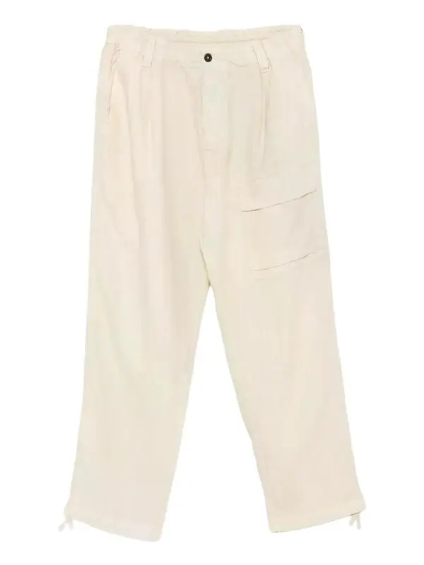 C.P. COMPANY Pocket Detail Drawstring Trousers - Neutrals