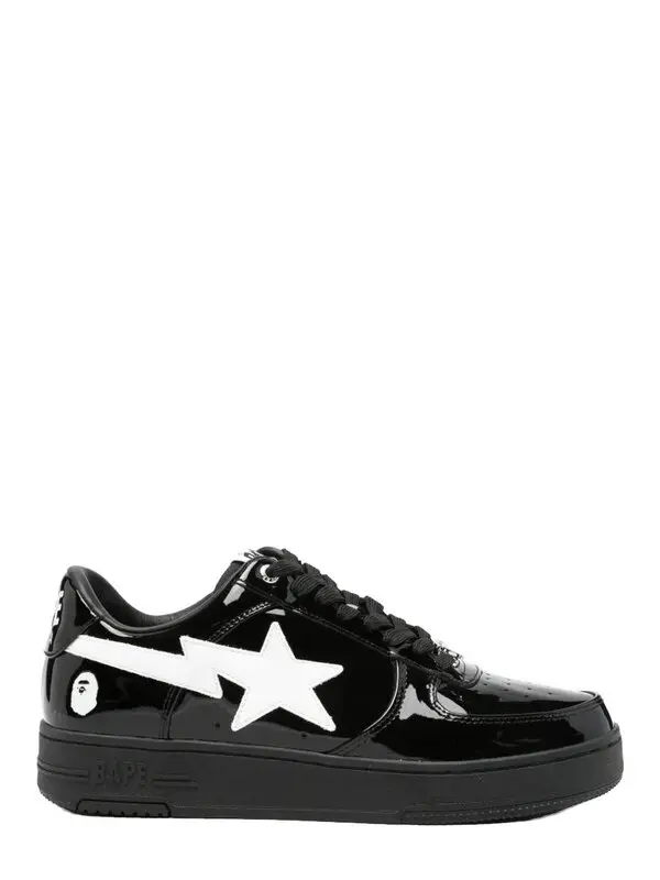 A BATHING APE Sta Leather Sneakers - Black