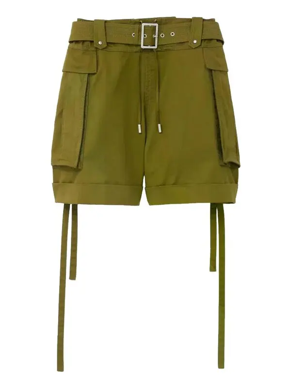 Alexander McQueen Belted Cargo Shorts - Green