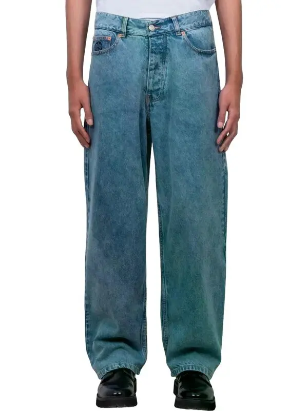 PARRA Graphic-patch Jeans - Blue