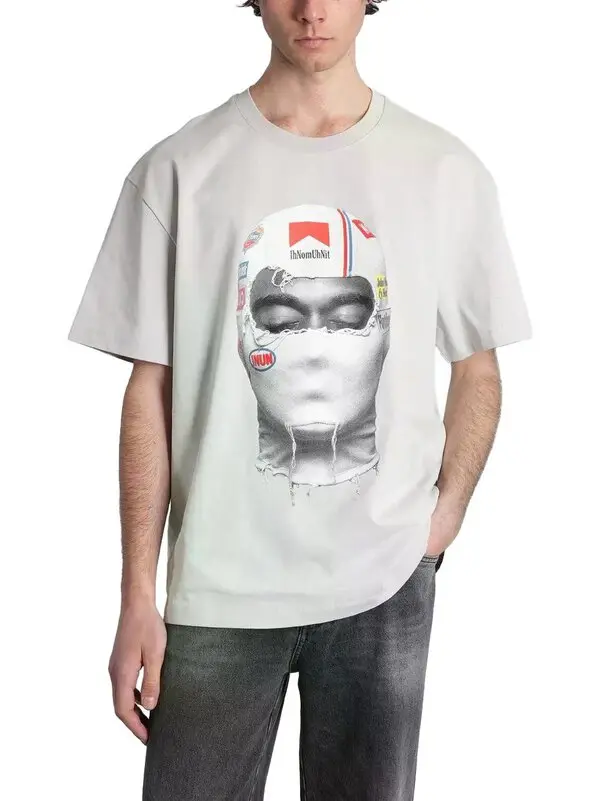 IH NOM UH NIT Graphic-print Cotton T-shirt - Grey