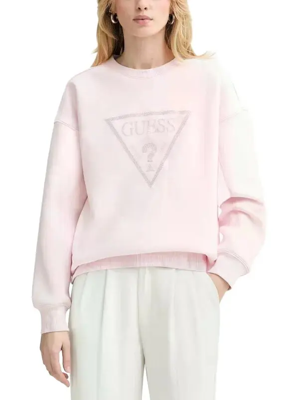 Guess Logo-embellished Sweatshirt - Pink