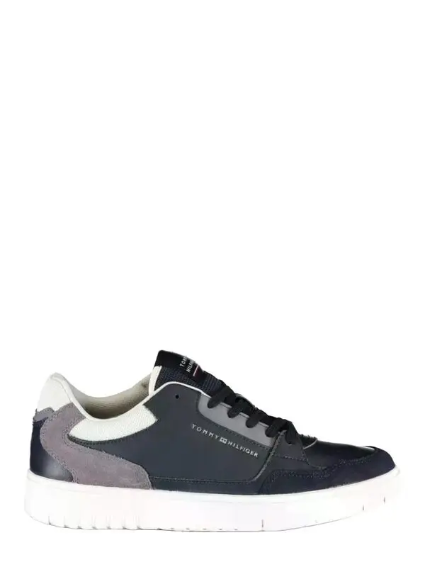 Tommy Hilfiger Leather Suede-panel Sneakers - Blue