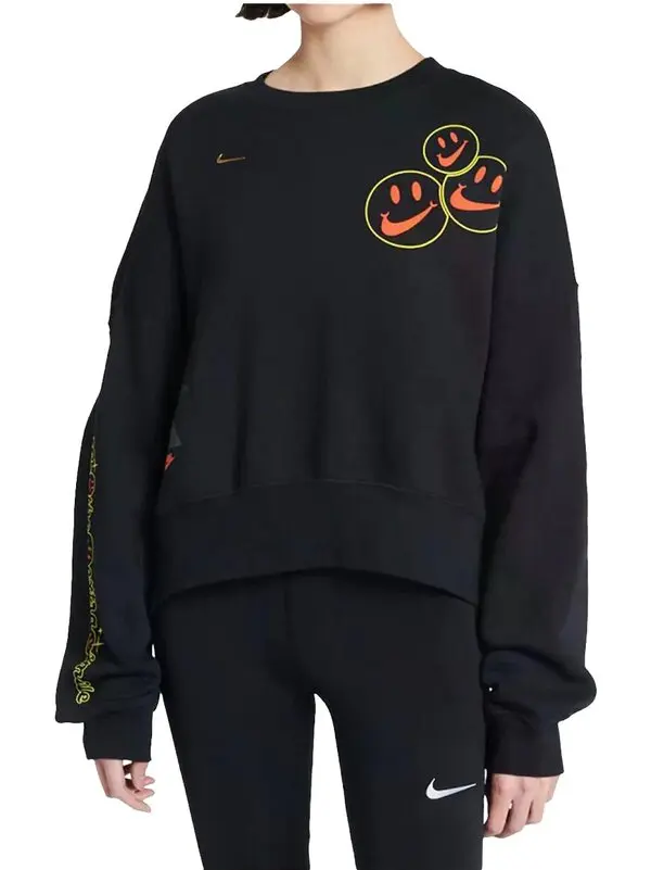 Nike Smiley Fleece Sweatshirt - Black