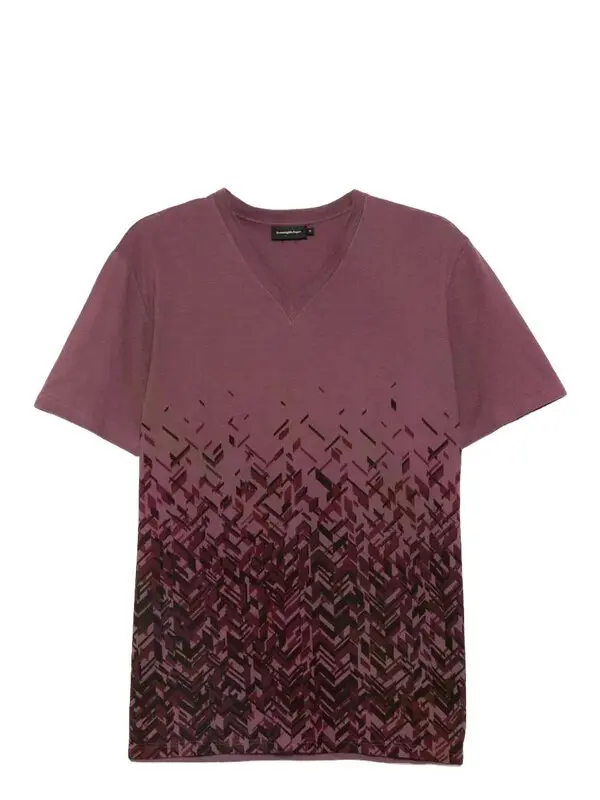 Zegna V-neck T-shirt - Purple