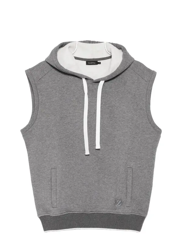 Zegna Sleeveless Hoodie - Grey