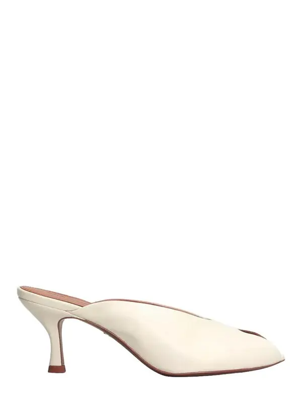 Lola Cruz Gabriette Peep-toe Mules - Neutrals