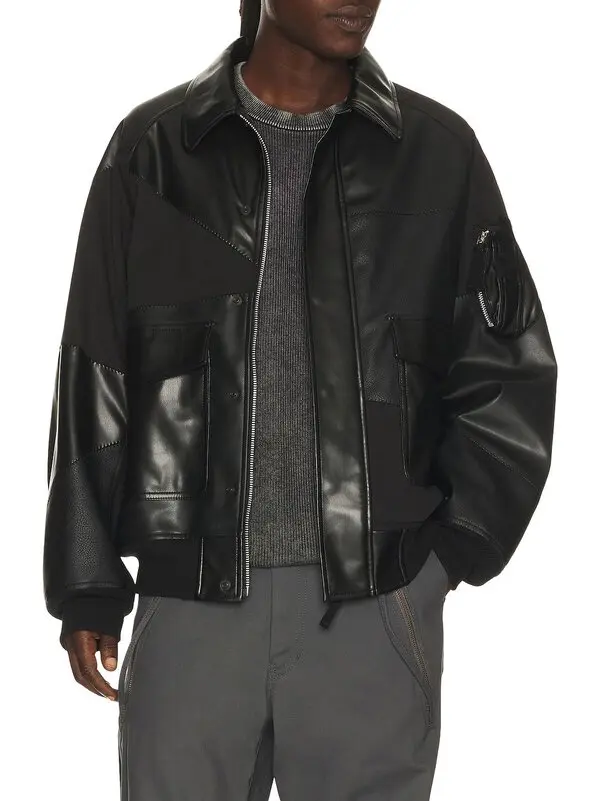 Comme Des Garçons Bomber Jacket - Black & Grey