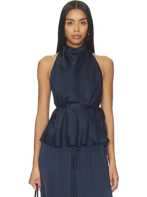 LOVERS AND FRIENDS Maria Halterneck Top - Navy
