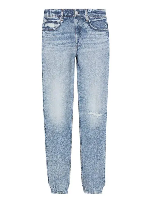 Rag & Bone Miramar Denimeffect Print French Cottonterry Track Pants - Light Denim