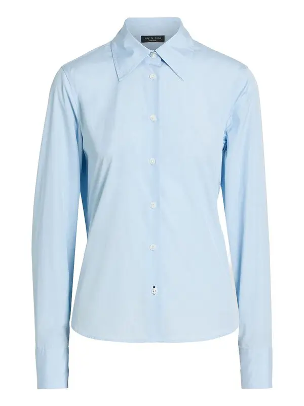 Rag & Bone Dayton Cotton-poplin Shirt - Light Blue