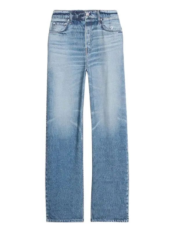 Rag & Bone Miramar Denim-effect Wide-leg Pants - Mid Denim