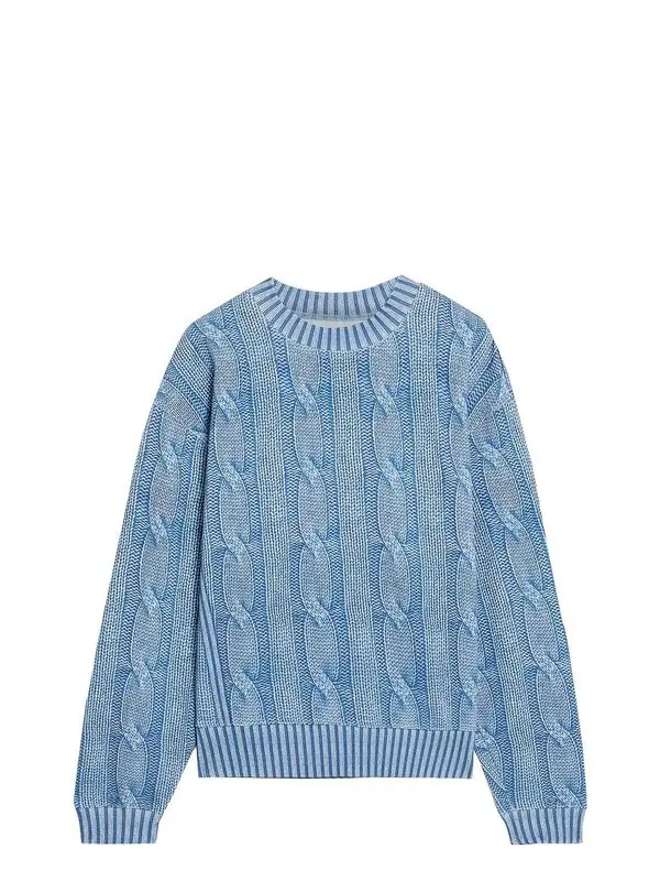 Rag & Bone Miramar Printed Cotton-fleece Sweatshirt - Light Blue