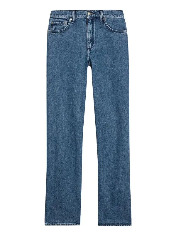 Rag & Bone Shea High-rise Straight-leg Jeans - Mid Denim