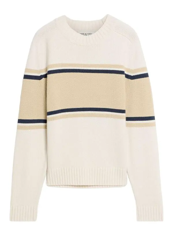 TWP Striped Cashmere Sweater - Ecru