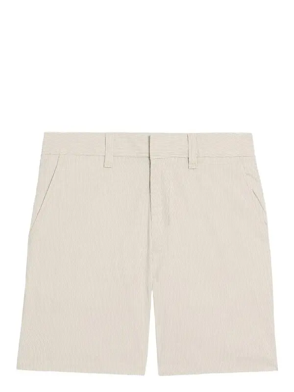 Rag & Bone Haydon Striped Cotton-blend Canvas Shorts - Ecru