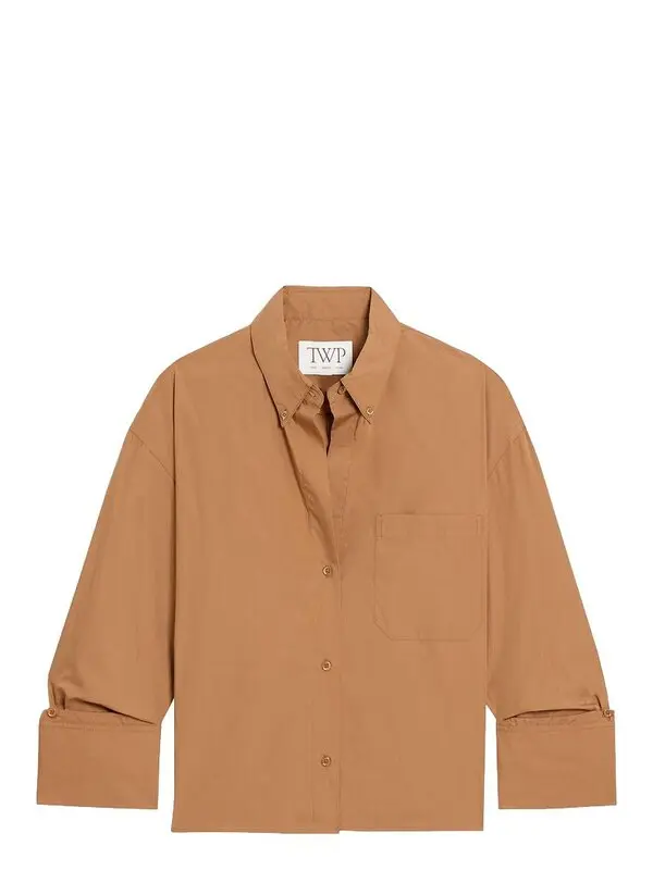 TWP Cotton-poplin Shirt - Camel