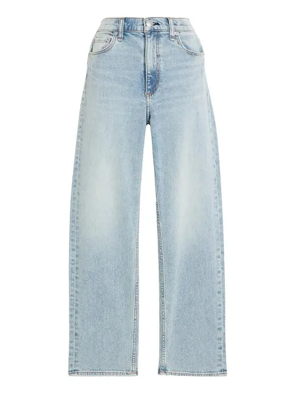 Rag & Bone Harlow Cropped Straight-leg Jeans - Light Denim