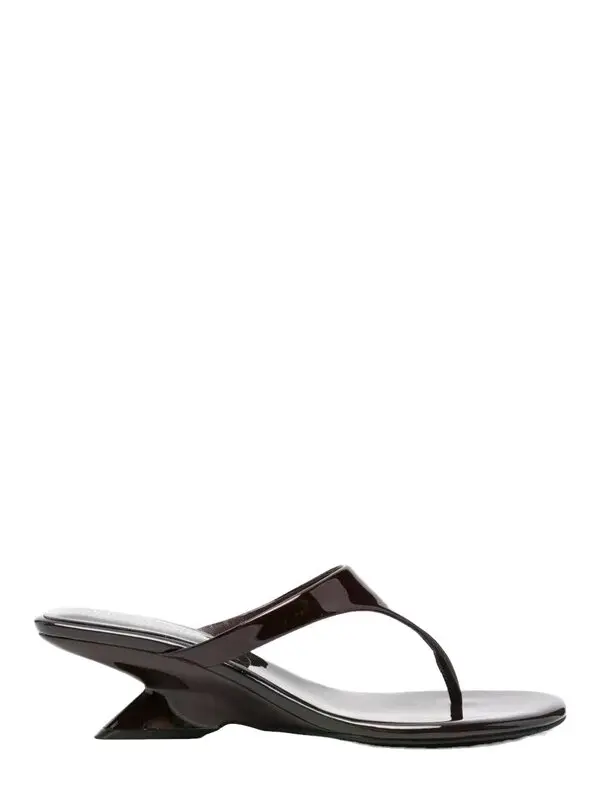 Jeffrey Campbell Medellin Patent-finished Sandals - Brown